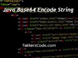 Java Base64 Encode String