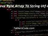 Java Byte Array To String Utf 8