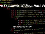 Java Exponents Without Math Pow