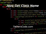 Java Get Class Name