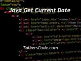 Java Get Current Date