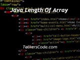 Java Length Of Array