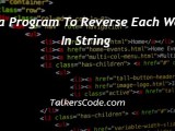 Java Program To Reverse Each Word In String
