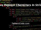 Java Replace Characters In String