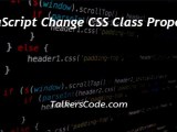 Javascript Change Css Class Property