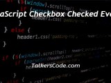 Javascript Checkbox Checked Event