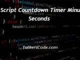 Javascript Countdown Timer Minutes Seconds