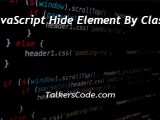 Javascript Hide Element By Class