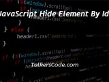 Javascript Hide Element By Id
