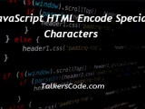 Javascript Html Encode Special Characters