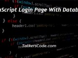 Javascript Login Page With Database