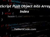 Javascript Push Object Into Array At Index
