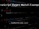 Javascript Regex Match Example