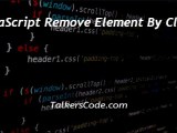 Javascript Remove Element By Class