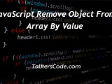 Javascript Remove Object From Array By Value