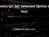 Javascript Set Selected Option By Text