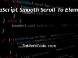 Javascript Smooth Scroll To Element