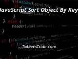 Javascript Sort Object By Key