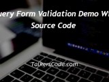 Jquery Form Validation Demo With Source Code