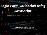 Login Form Validation Using Javascript