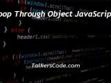 Loop Through Object Javascript