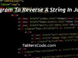 Program To Reverse A String In Java