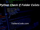 Python Check If Folder Exists