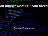 Python Import Module From Directory
