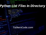 Python List Files In Directory