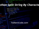 Python Split String By Character