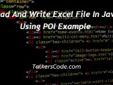 Read And Write Excel File In Java Using Poi Example