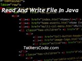 Read And Write File In Java