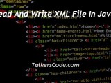 Read And Write Xml File In Java