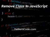 Remove Class In Javascript