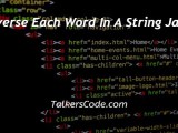 Reverse Each Word In A String Java