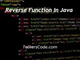 Reverse Function In Java