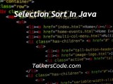 Selection Sort In Java