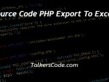 Source Code Php Export To Excel