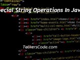Special String Operations In Java