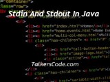 Stdin And Stdout In Java