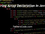 String Array Declaration In Java