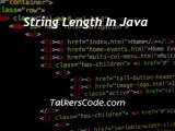 String Length In Java