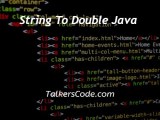 String To Double Java