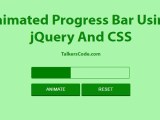 Animated Progress Bar Using Jquery And Css May 2020