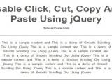 Disable Click Cut Copy And Paste Using Jquery