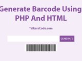 Generate Barcode Using Php