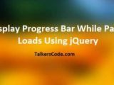 Display Loading Image While Page Loads