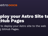 Deploy Your Astro Site To Github Pages рџљђ Astro Documentation