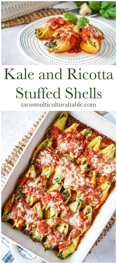Kale and Ricotta Stuffed Shells - Tara's Multicultural Table