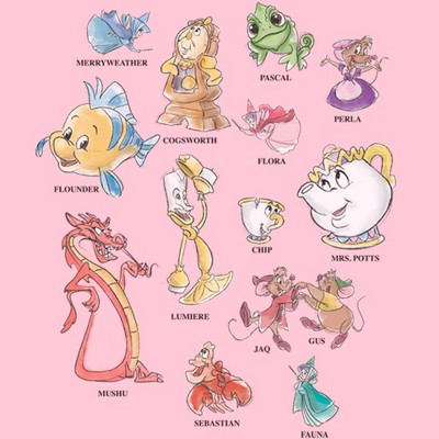 Girl S Disney Sidekicks Sketch T Shirt Light Pink Large Target
